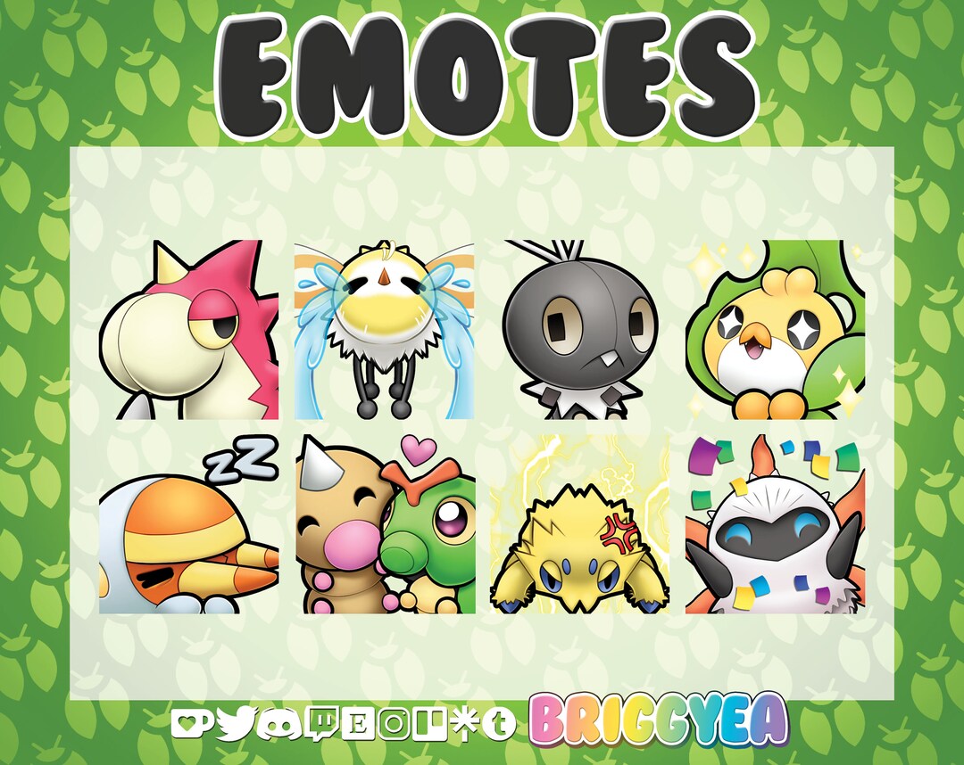 Pokemon Bug Type Emote Set - Etsy