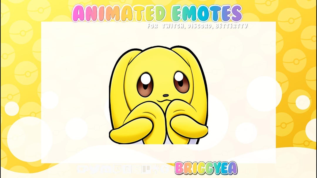 Animated Pokemon Emote Shiny Azumarill Shy - Etsy