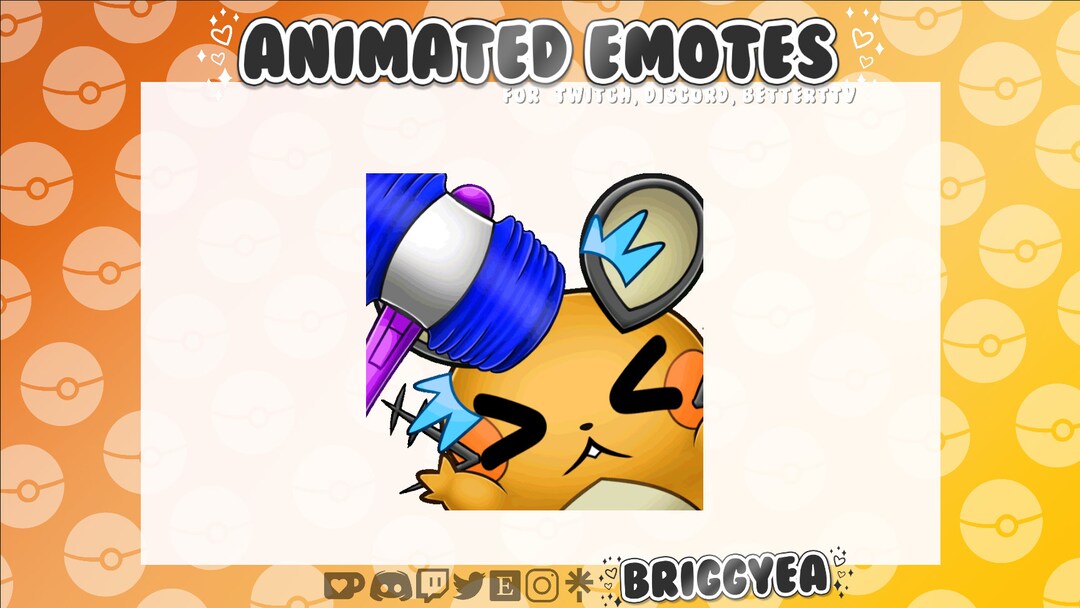 Animated Pokemon Emote Dedenne Bonk - Etsy