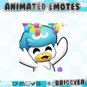 Animated Pokemon Emote Quaxly Hype Confetti - Etsy