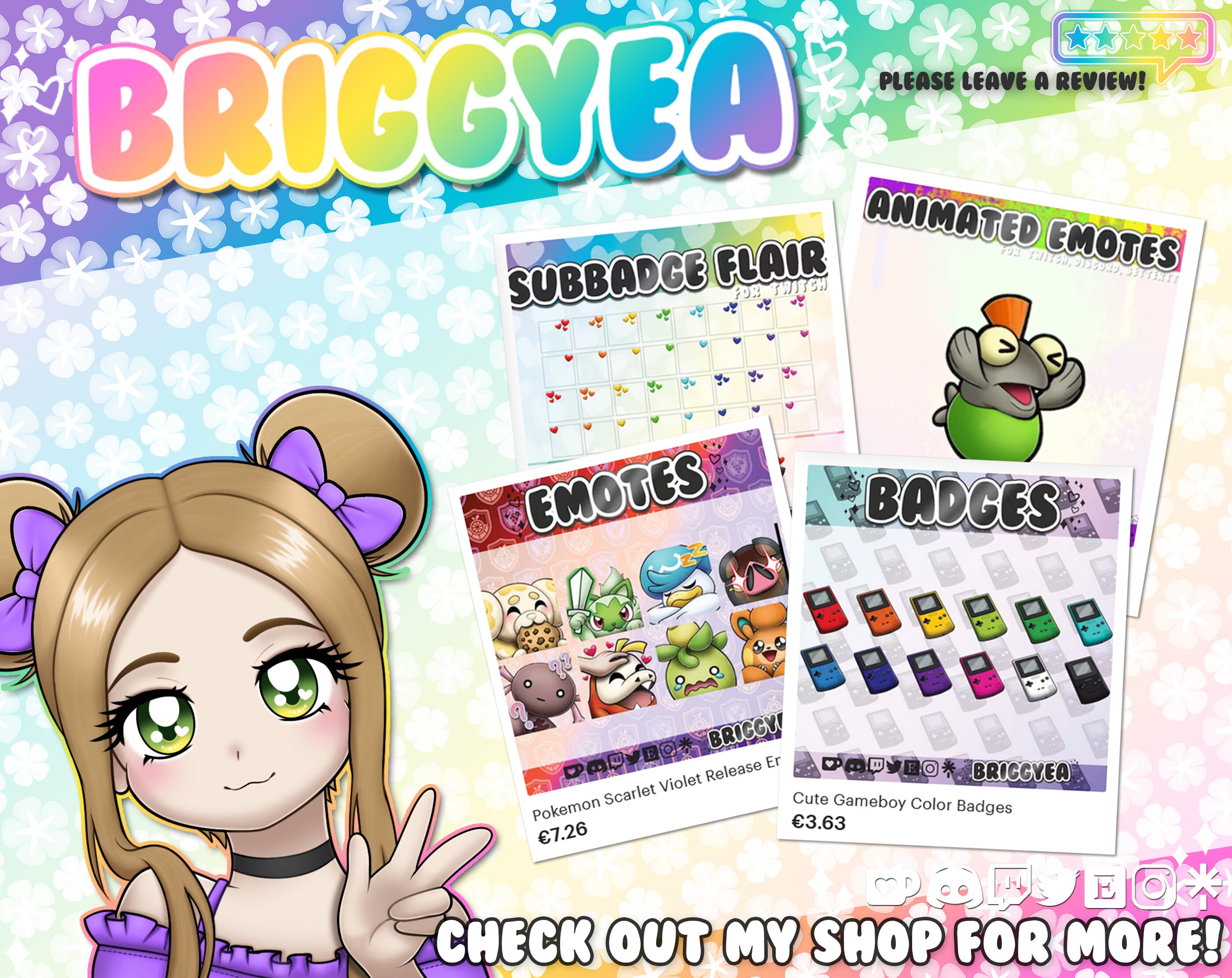 Leafeon Pokemon Emote Set - Etsy