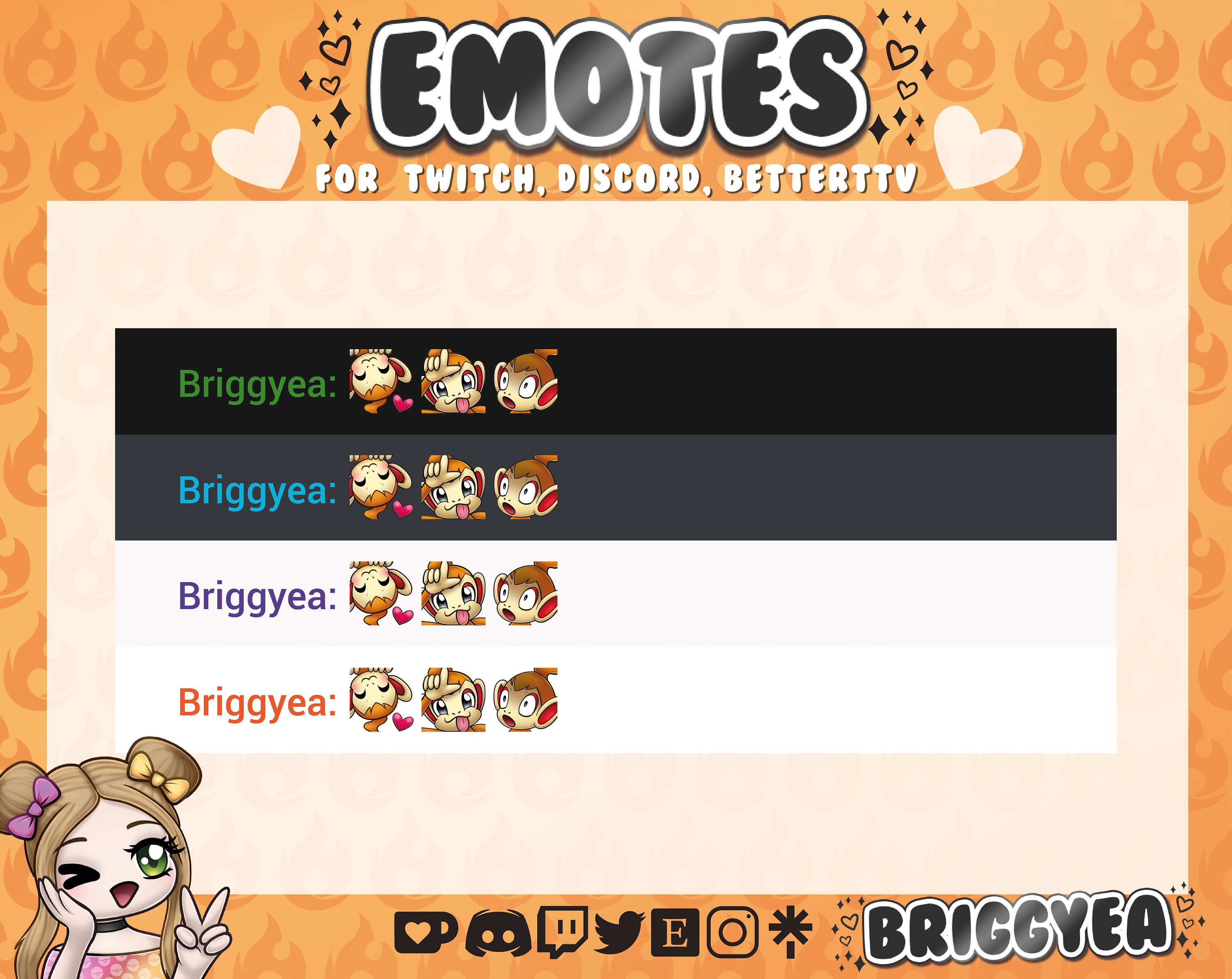 Fire Starter Pokemon Chimchar Emote Set - Etsy