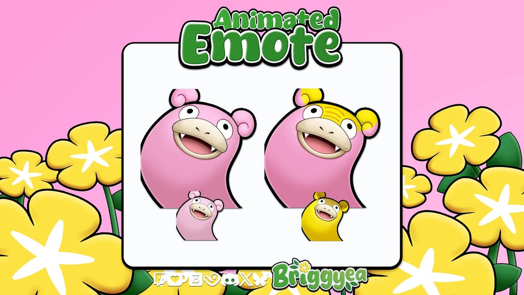 Animated Pokemon Emote Slowpoke Wobble - Etsy
