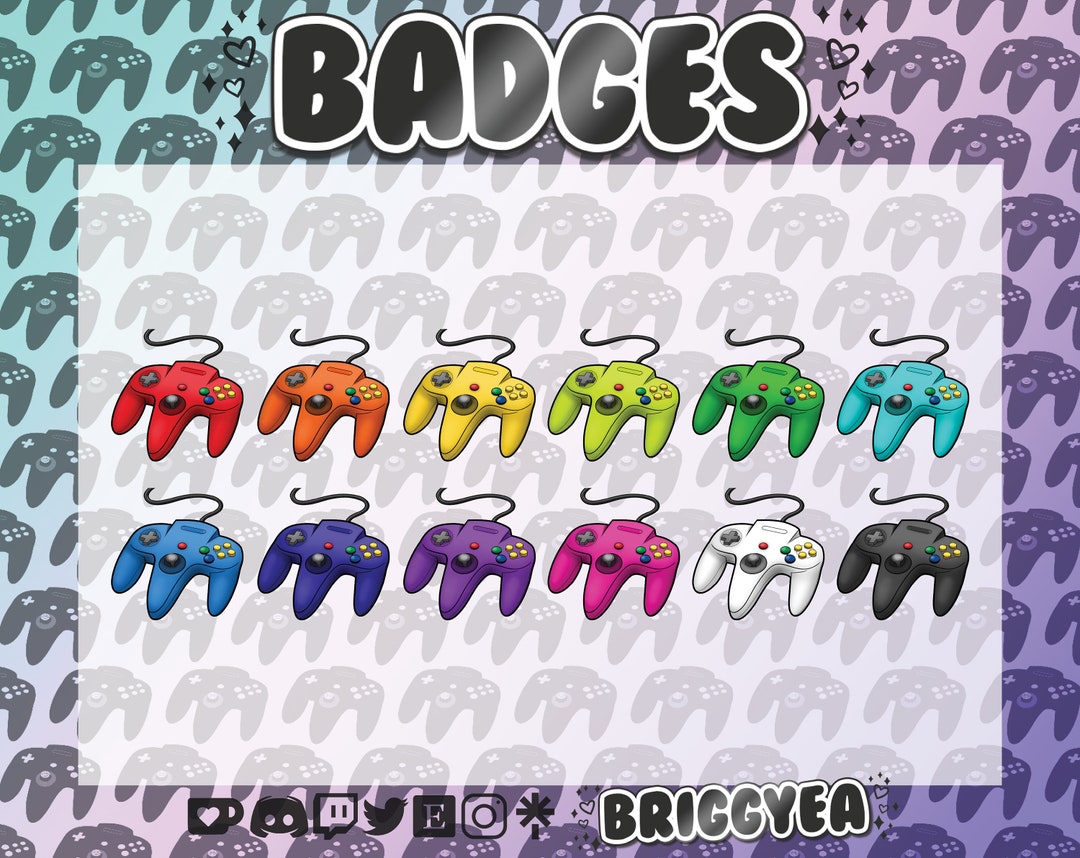 Cute N64 Game Controller Badges - Etsy