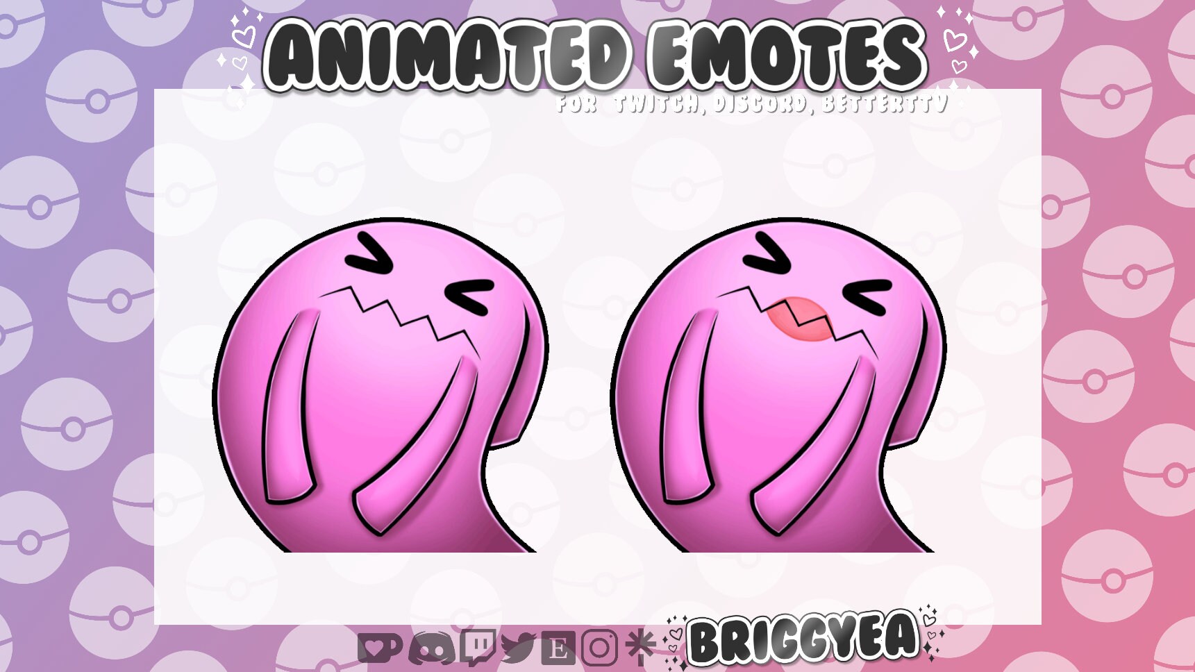 Animated Pokemon Emote Shiny Wobbuffet Wobble - Etsy