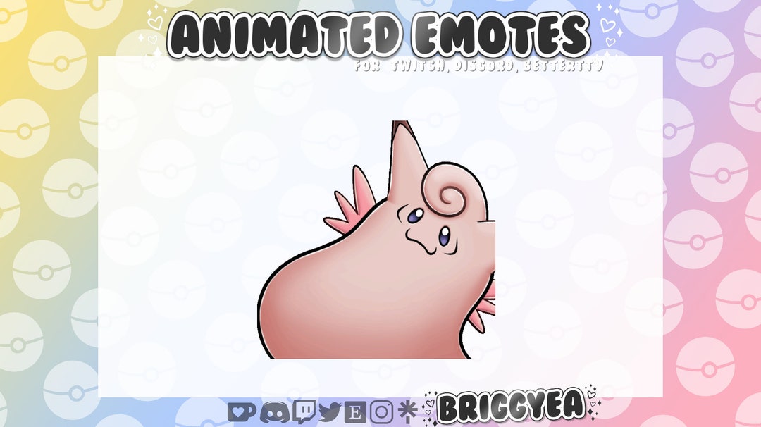 Animated Pokemon Emote Clefable Wobble - Etsy
