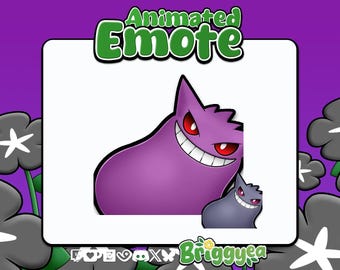Animated Pokemon Emote Gengar Wobble - Etsy