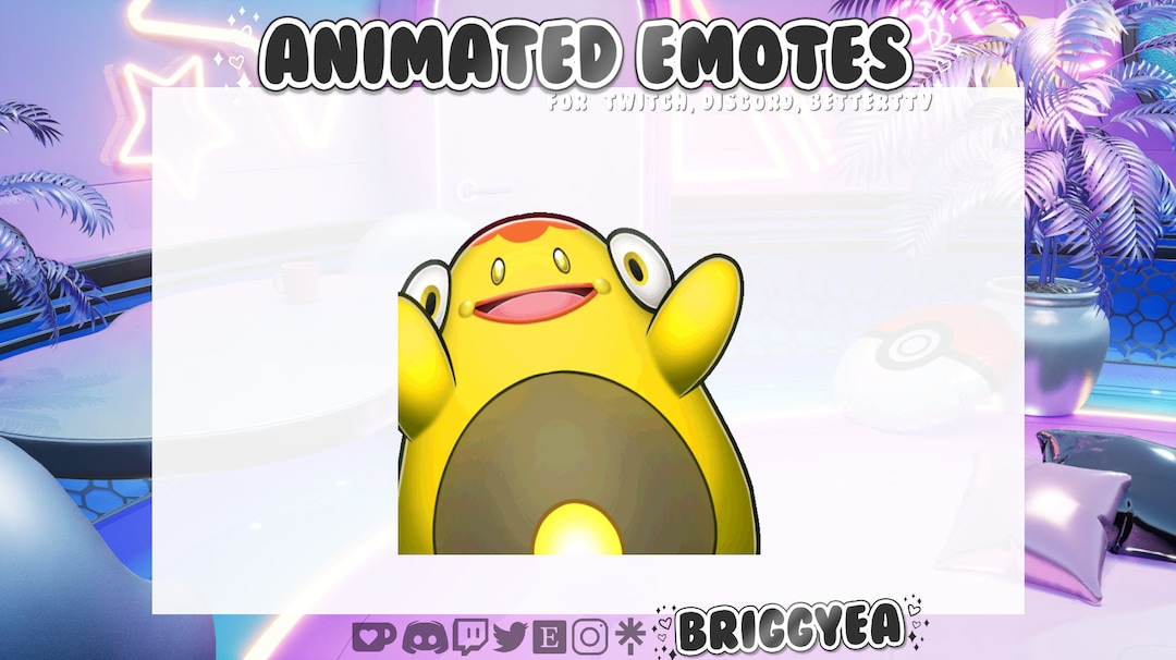 Animated Pokemon Emote Shiny Bellibolt Squishy Dance - Etsy
