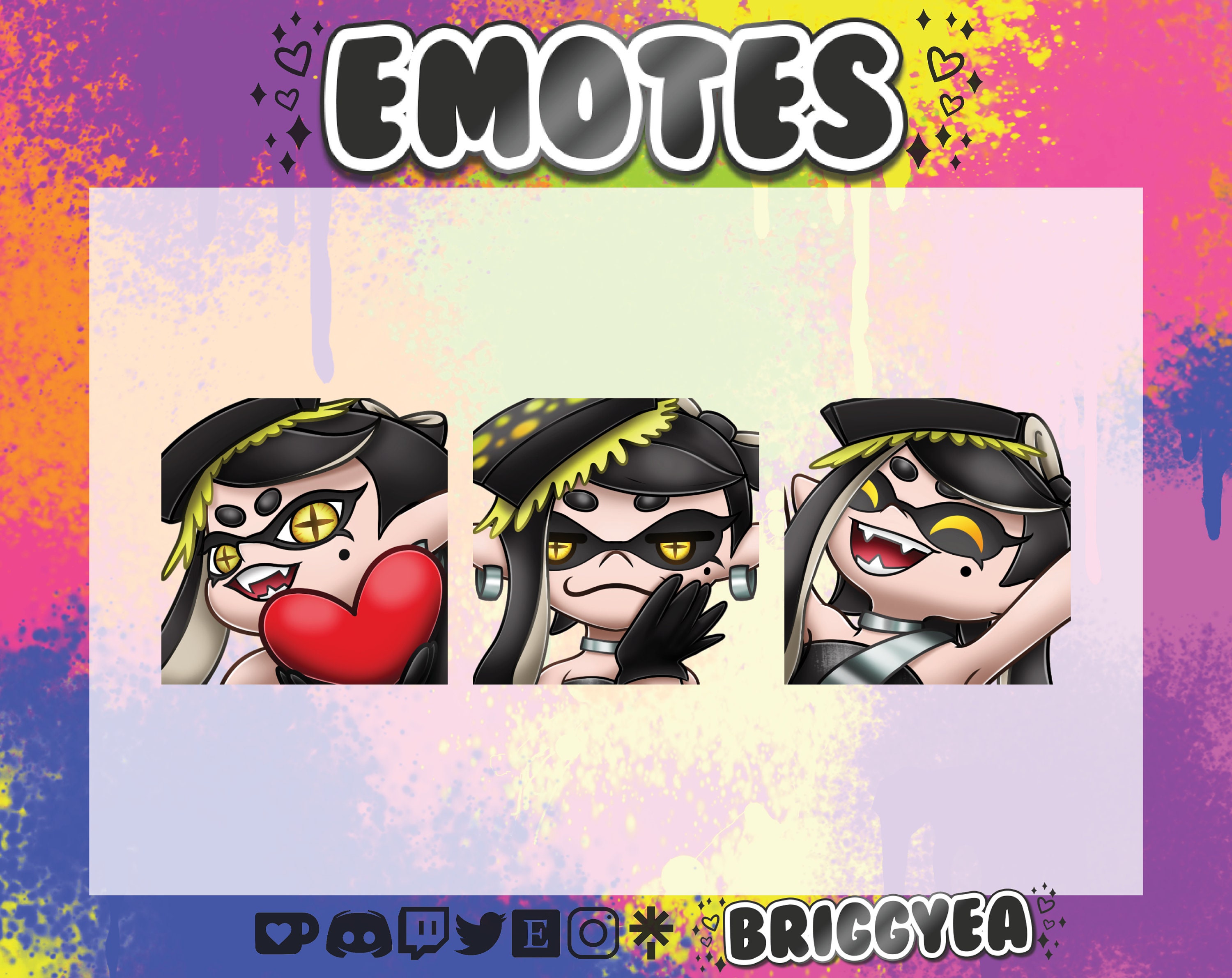 Callie Splatoon Emote Set - Etsy