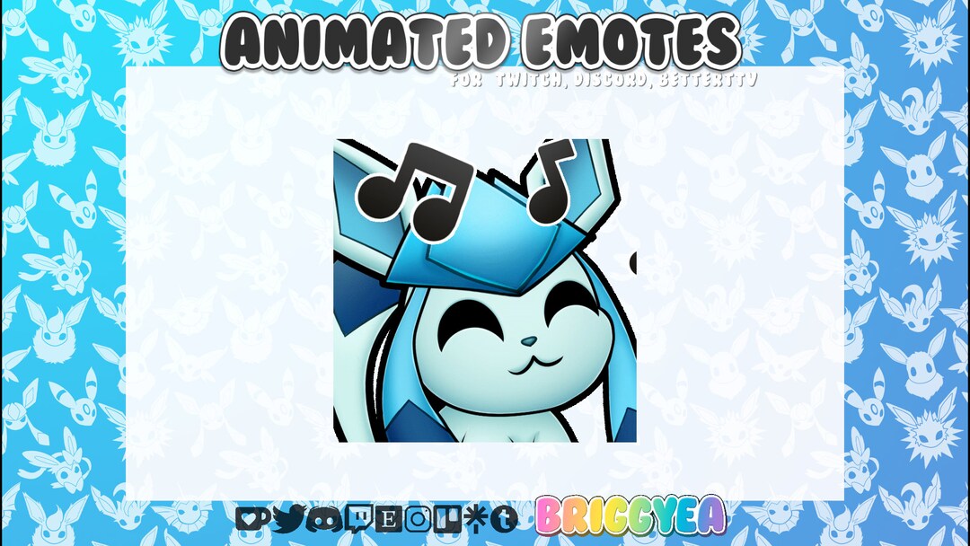 Animated Pokemon Emote Shiny Glaceon Jam - Etsy