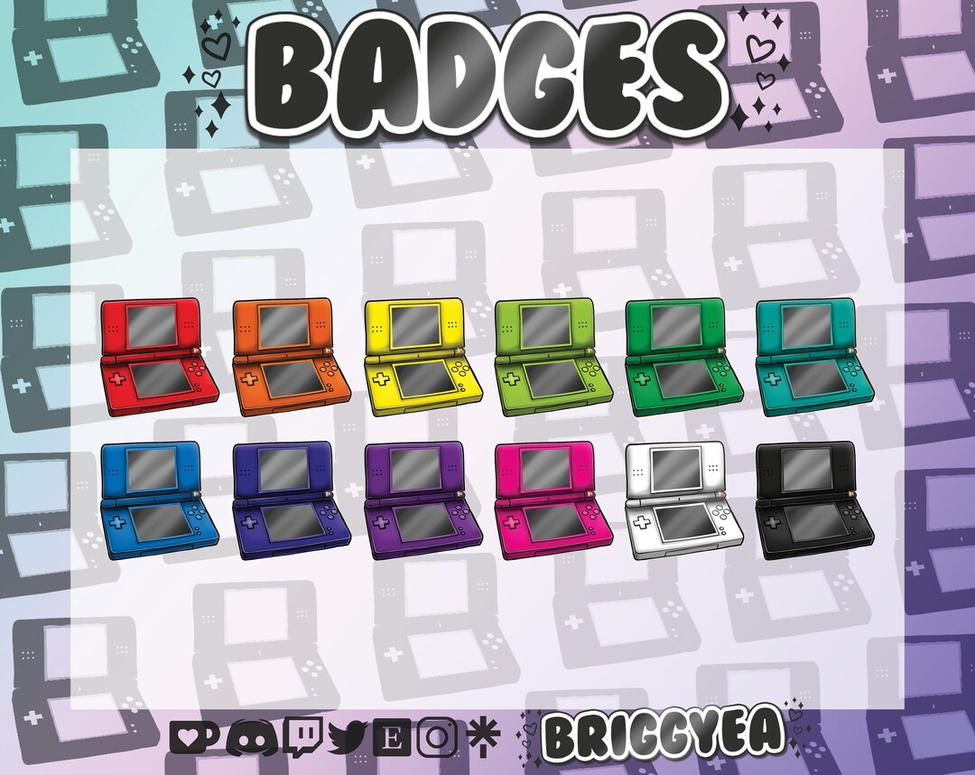 Cute DS Lite Twitch Badges Set - Etsy