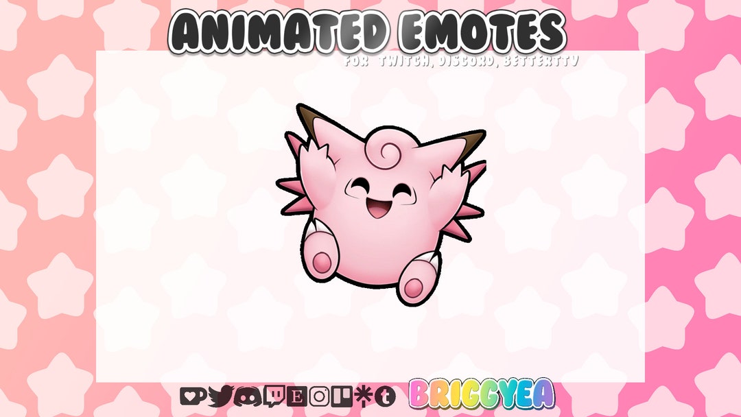 Animated Pokemon Emote Clefable Happy Hype - Etsy
