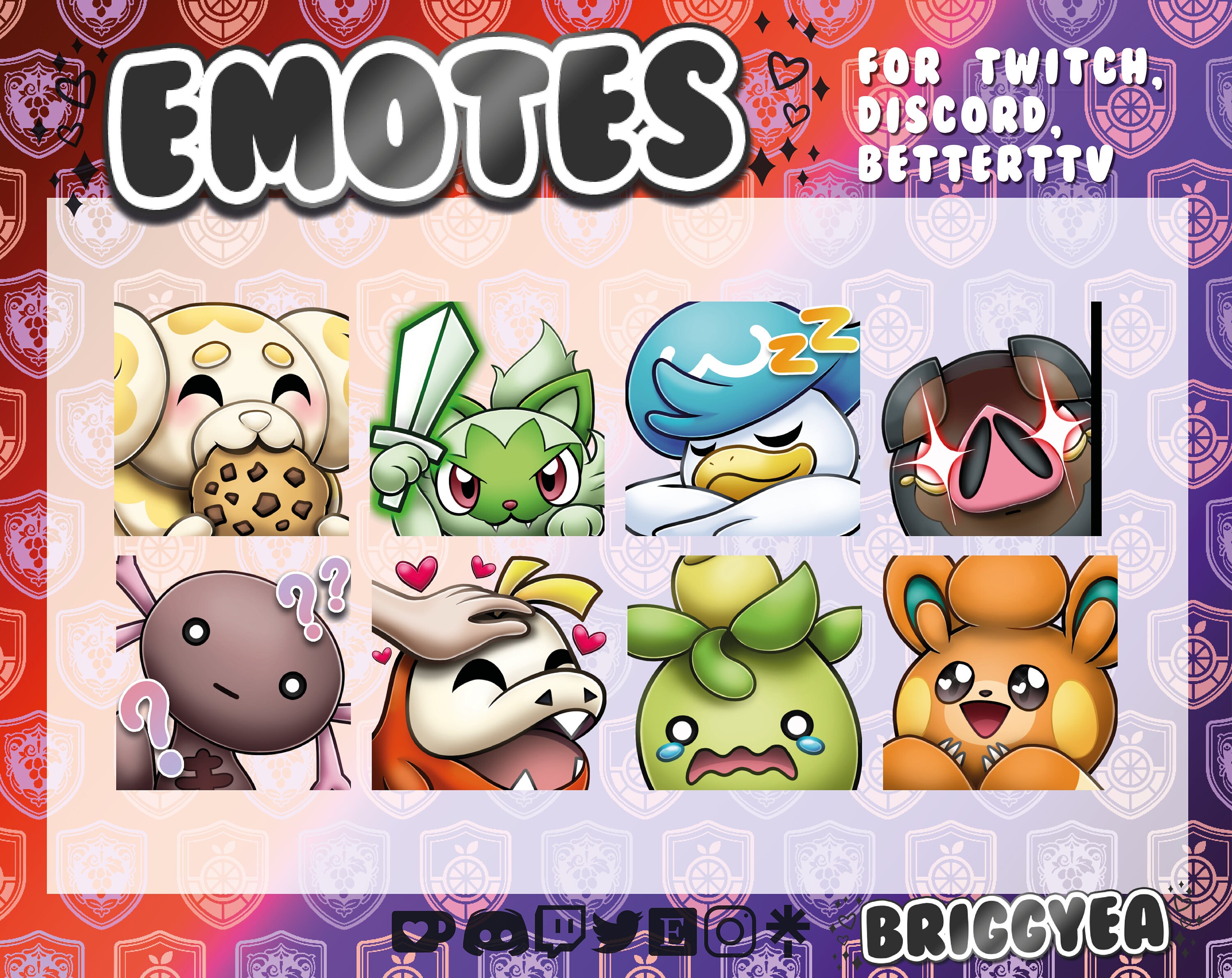 Pokemon Scarlet Violet Release Emote Set - Etsy