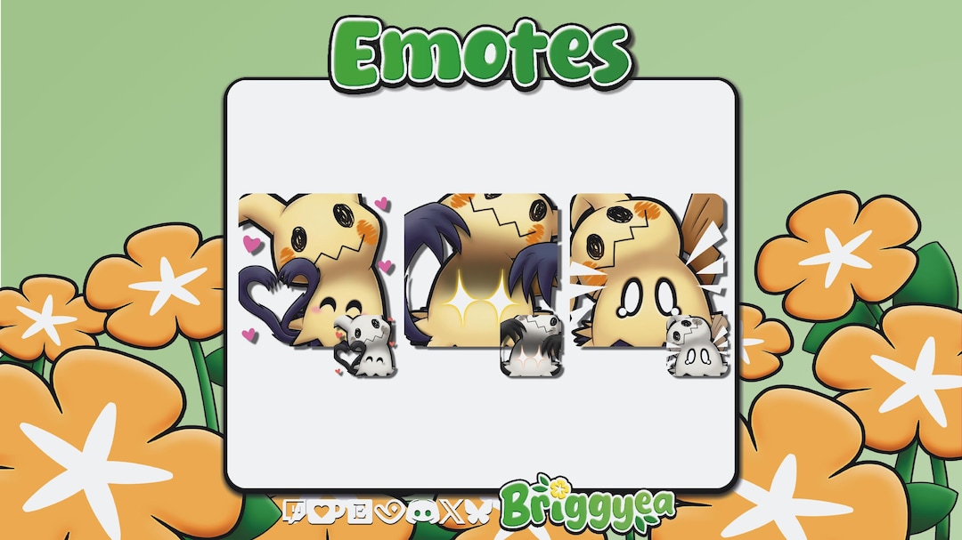 Pokemon Mimikyu Emote Set - Etsy