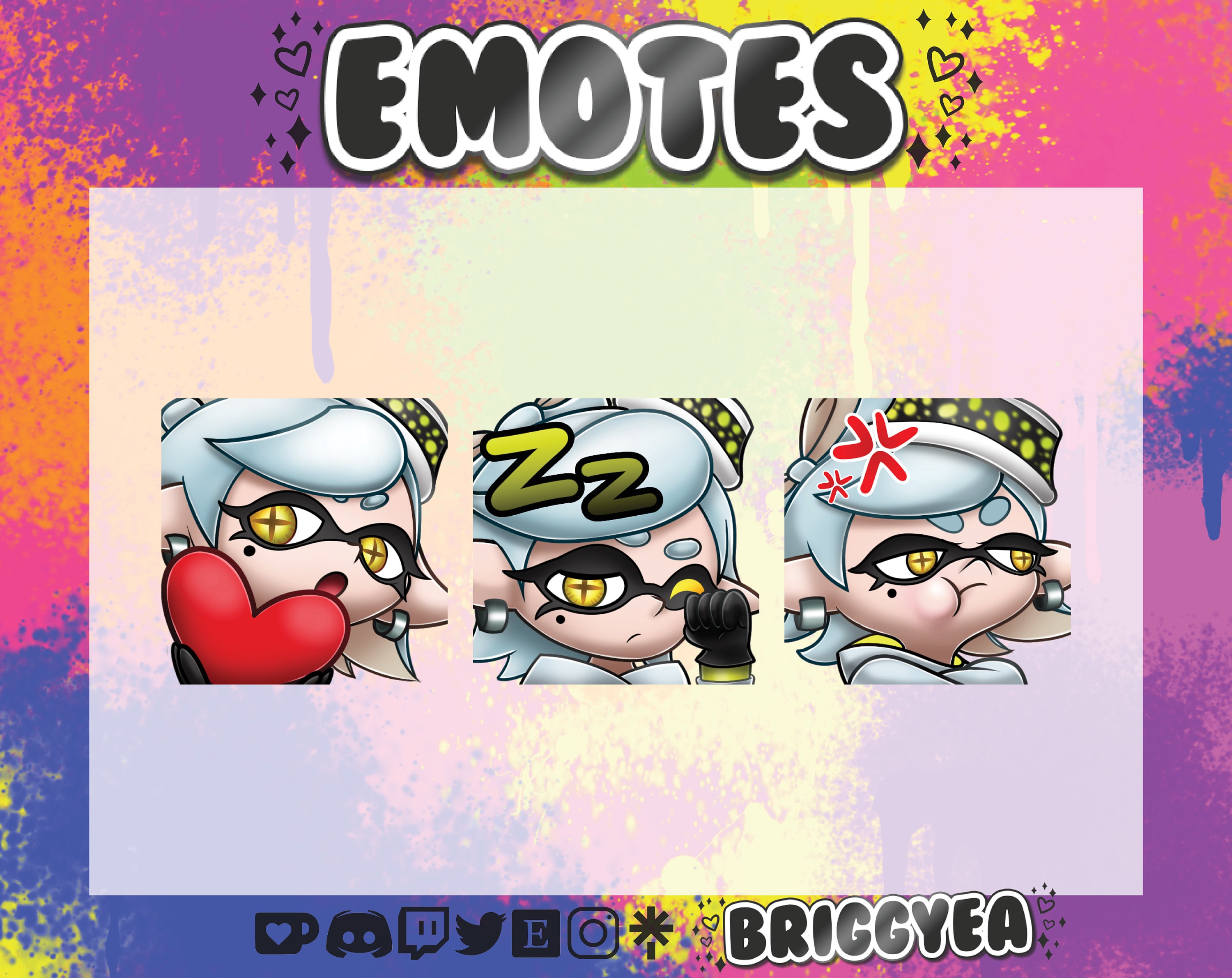 Marie Splatoon Emote Set - Etsy
