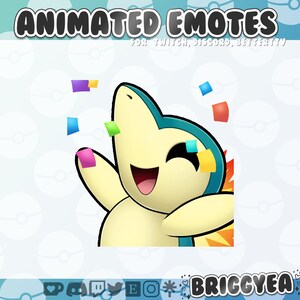 Animated Pokemon Emote Cyndaquil Confetti - Etsy
