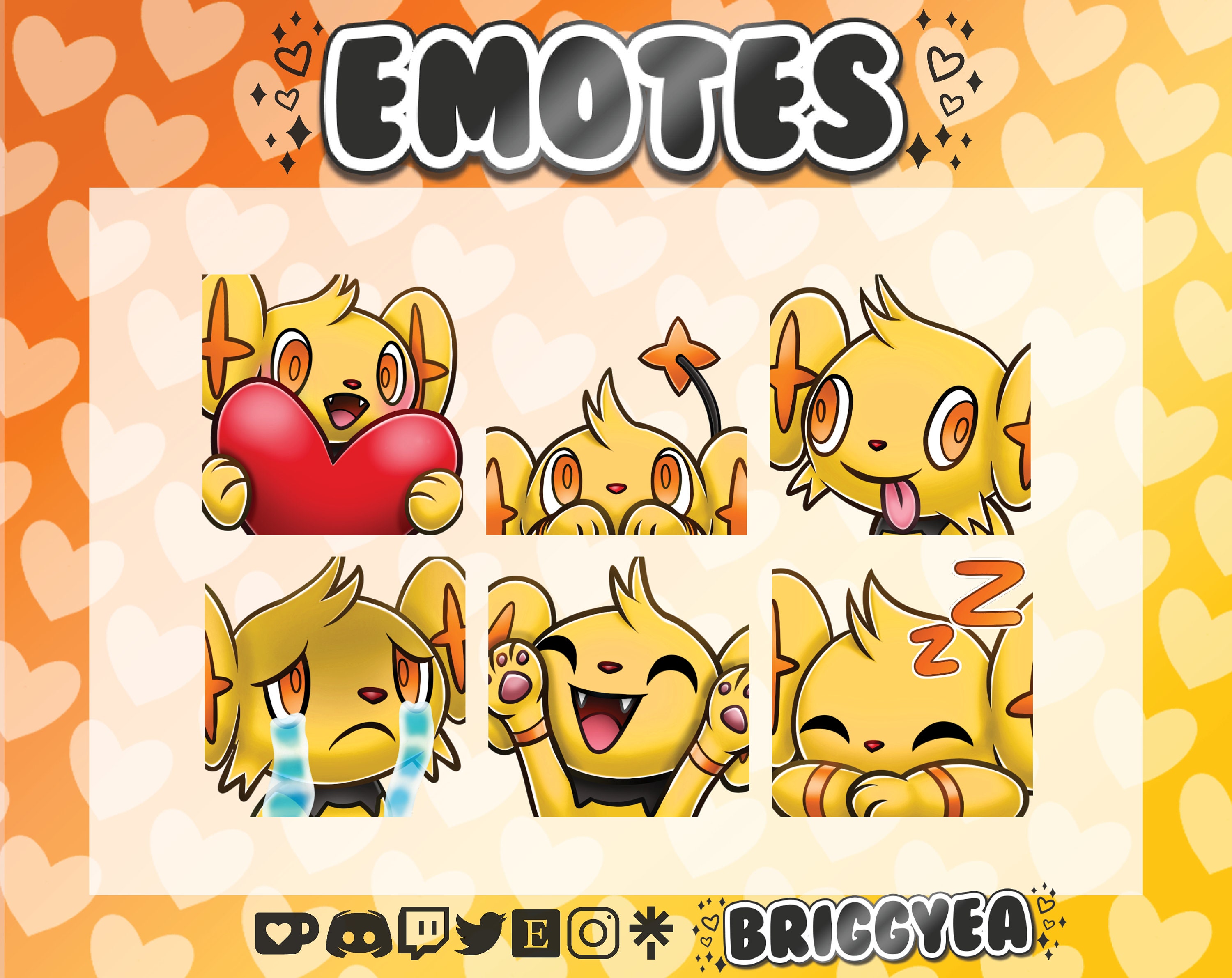 Shiny Pokemon Shinx Emote Set - Etsy
