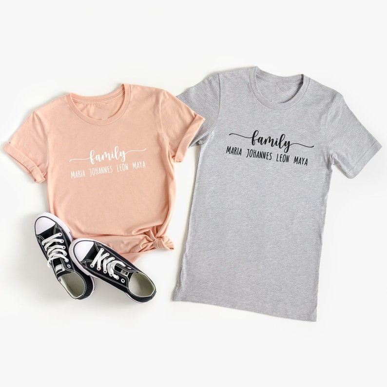 Personalized Family T-shirts for Families Made of 100% Cotton | Etsy