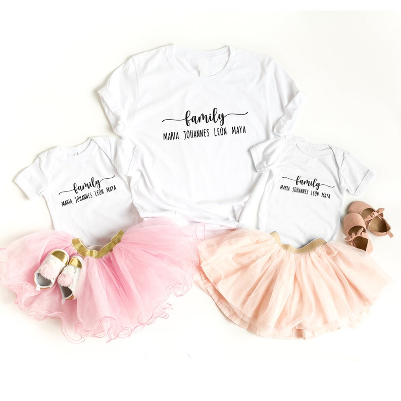 Personalized Family T-shirts for Families Made of 100% Cotton | Etsy