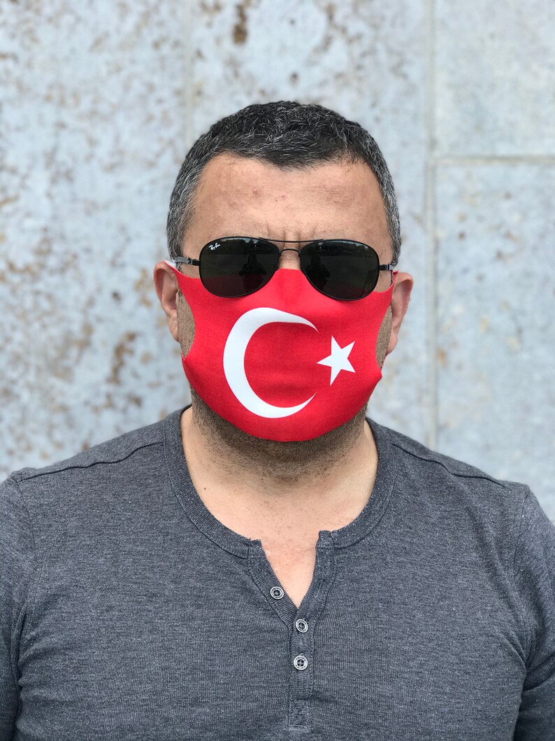 Gök-Turk Mask Mouthguard Anti-Dust Face Mask Ay Yildiz Turkish | Etsy