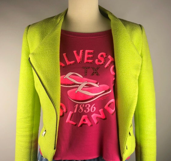 1990's Vintage Neon Crop Top - Gem