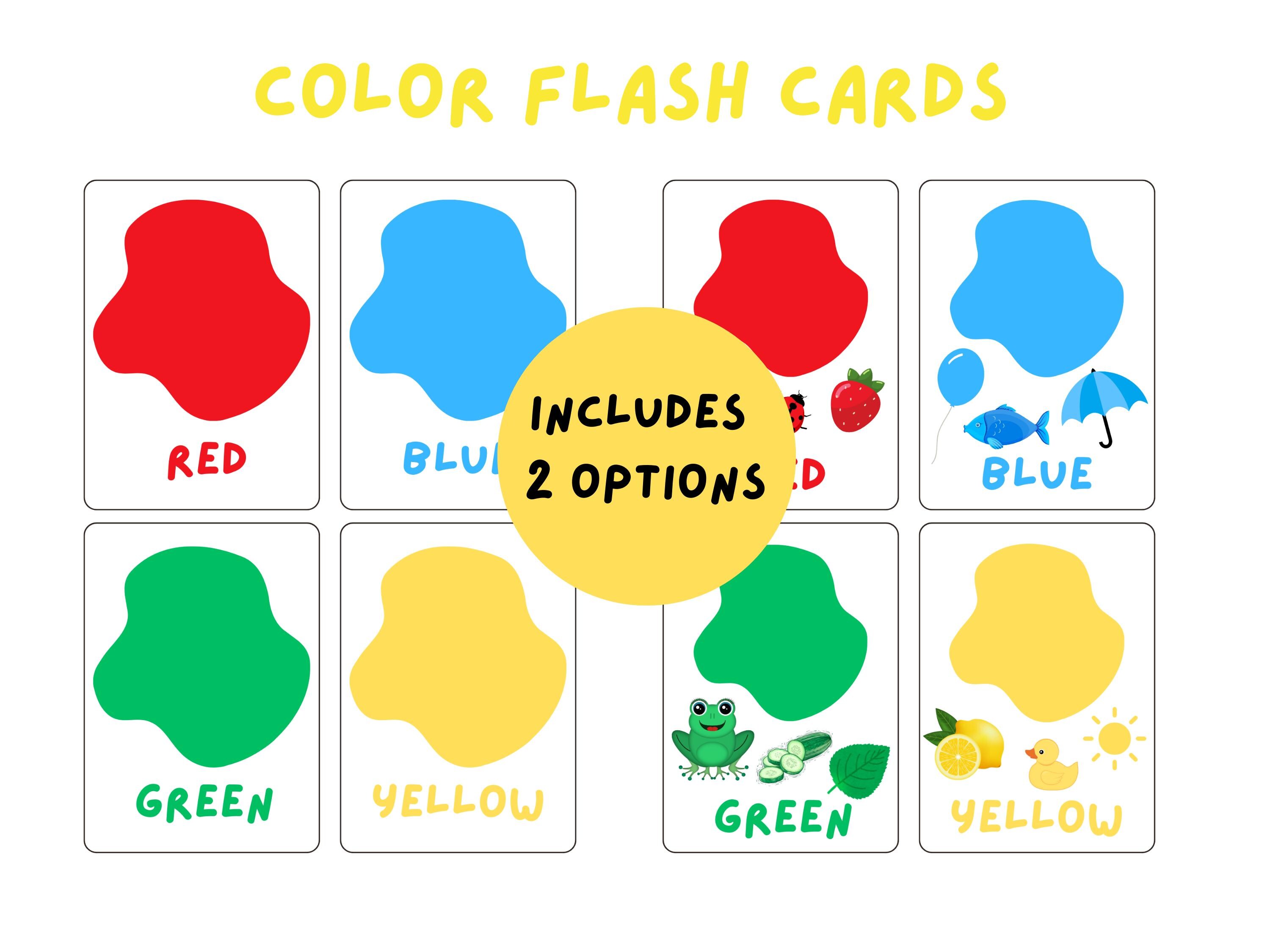 Color Flash Cards & Matching Game for Preschool – 2 Sizes – Printable ...
