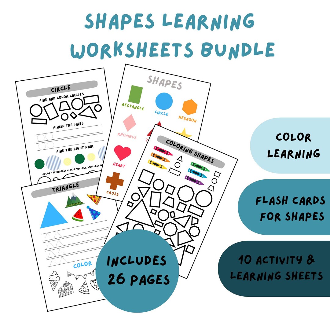 Shapes Learning Bundle – Printable Preschool Activities - Etsy