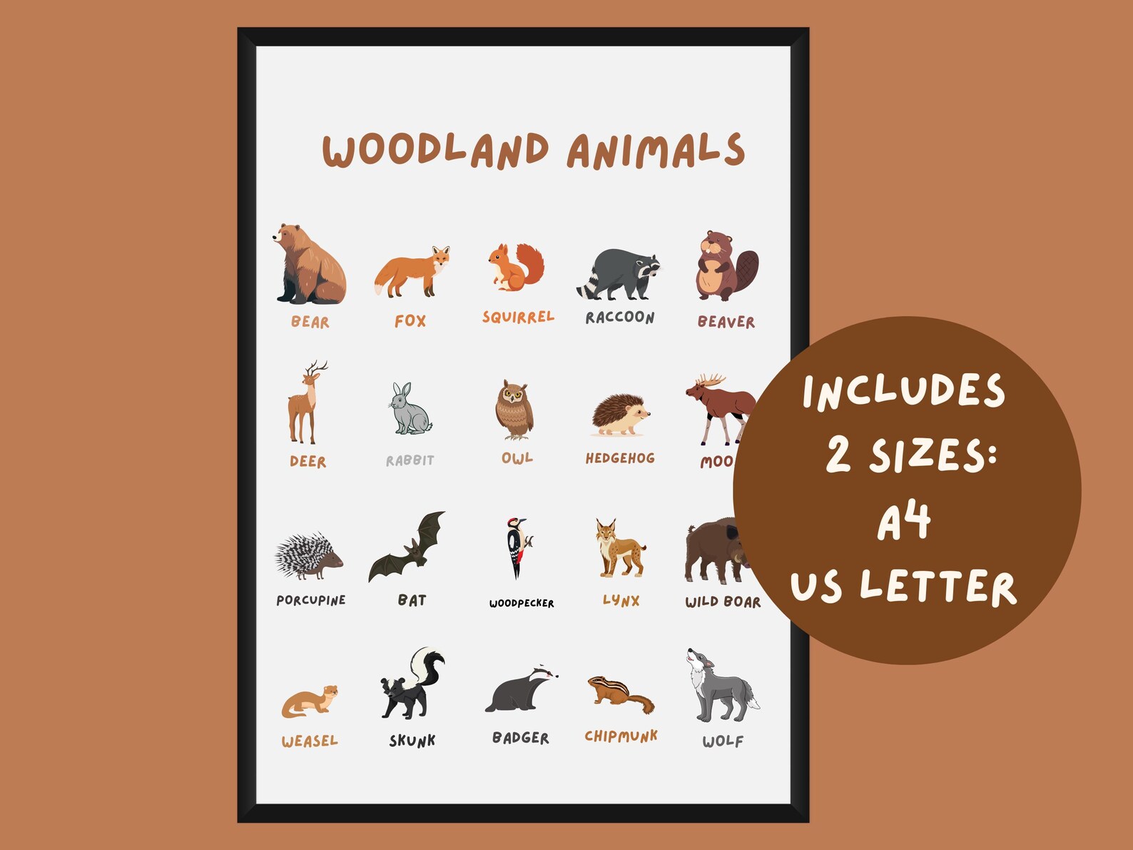 Educational Animal Posters: Farm, Woodland, Sea, Bugs (printable ...