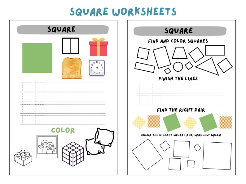 Shapes Learning Bundle – Printable Preschool Activities - Etsy