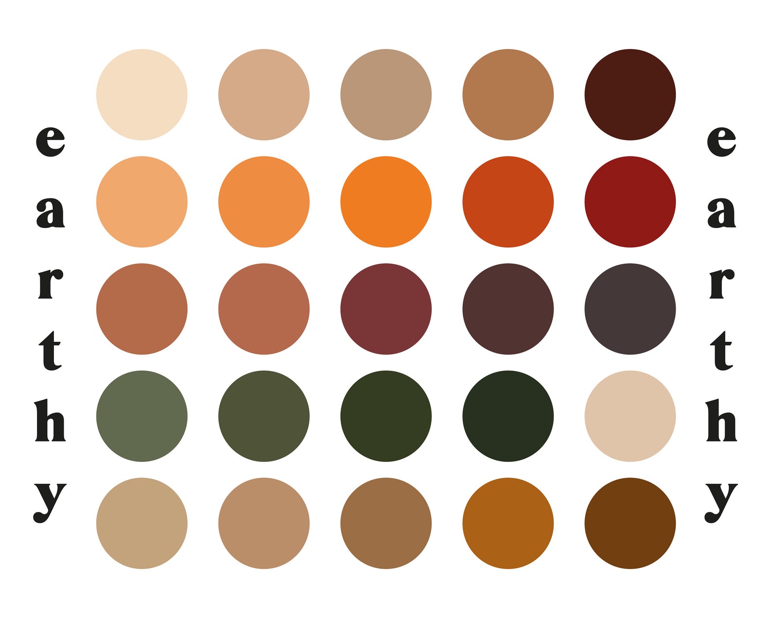 Earthy Color Palette Earthy Colour Palette Instagram - Etsy