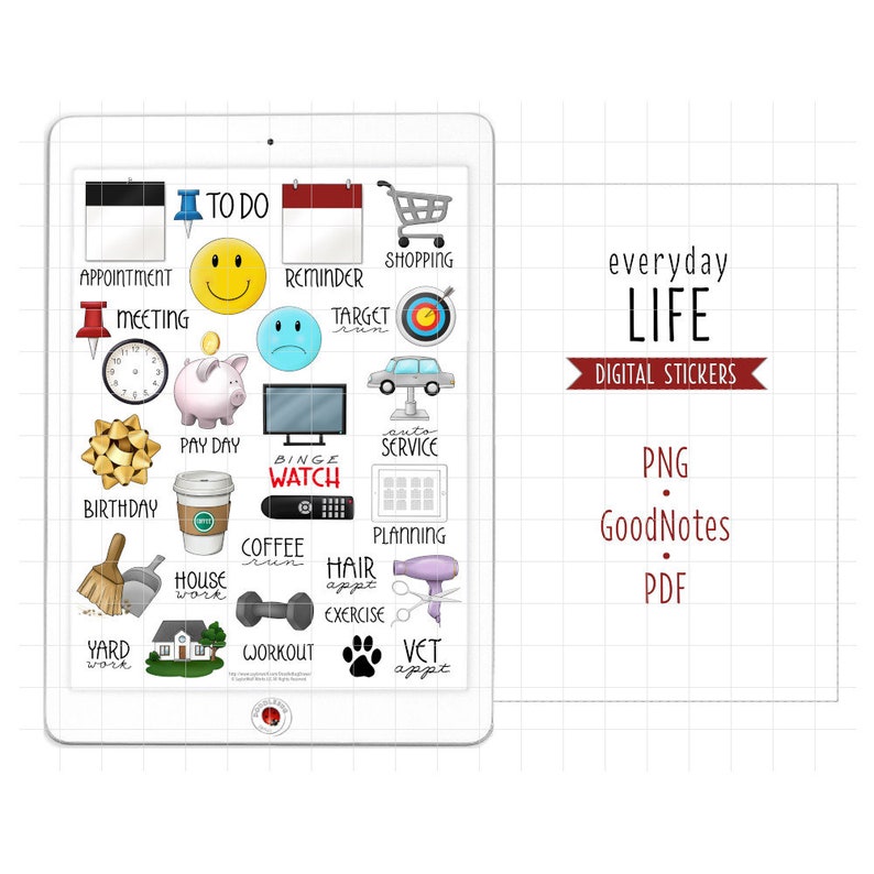 Everyday Life Digital Planner Stickers Goodnotes Stickers - Etsy