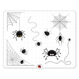 Cute Spiders and Webs Digital Planner Stickers, October Monthly Kit ...