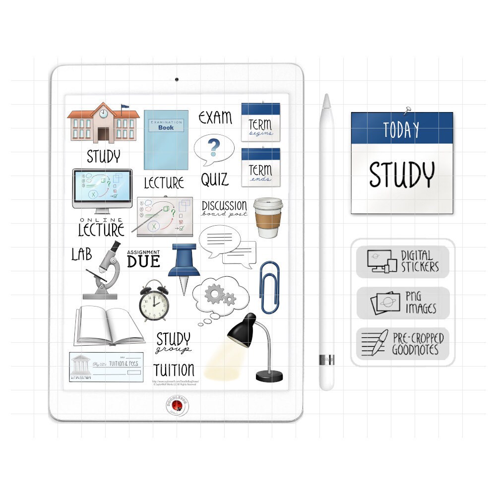 Student Digital Planner Stickers Goodnotes Stickers School - Etsy