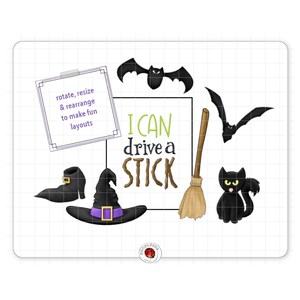 Halloween Witch Digital Planner Stickers, October Monthly Kit ...