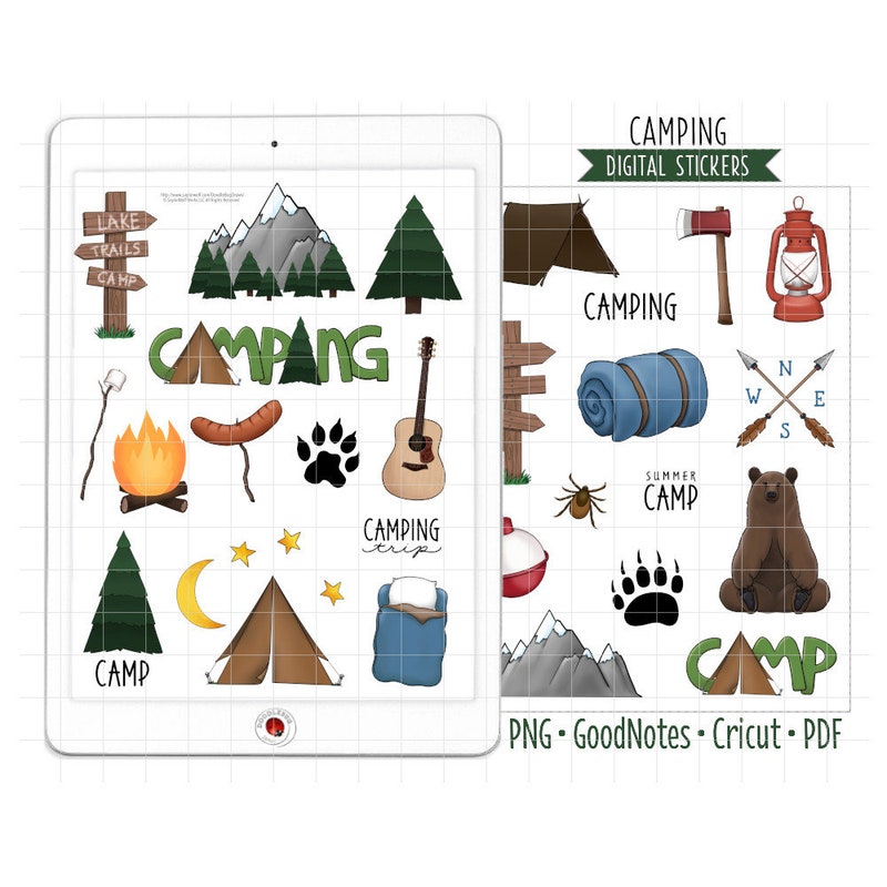 Camp Stickers - Etsy