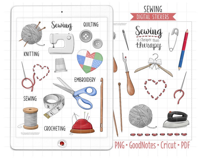 Printable Sewing Stickers for Your Planner Sewing Machine Thread and ...
