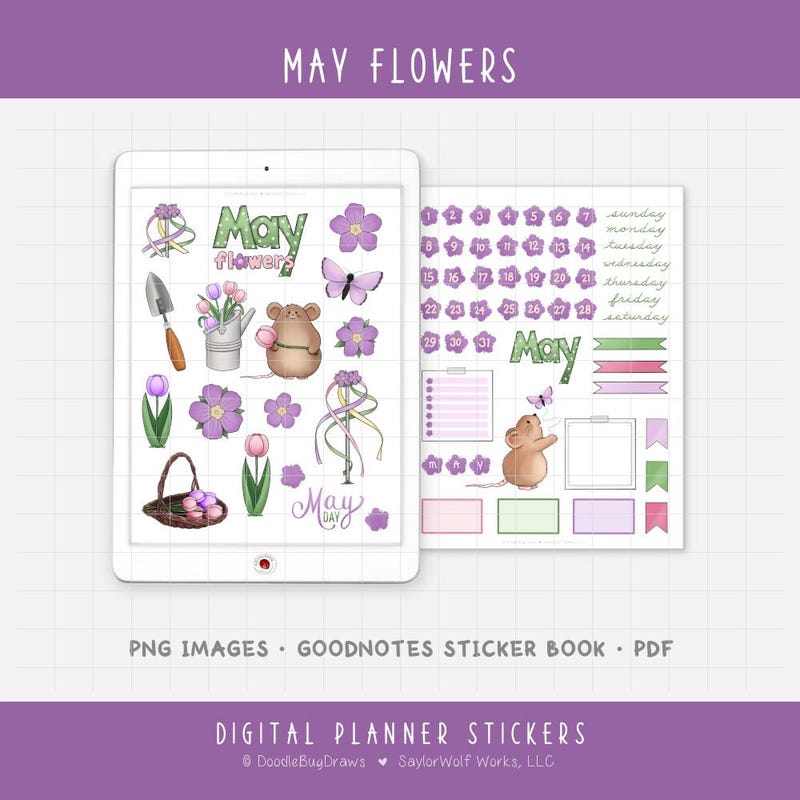 May Stickers - Etsy