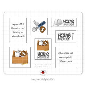 Home Improvement Digital Planner Stickers, Goodnotes Stickers, Pre ...