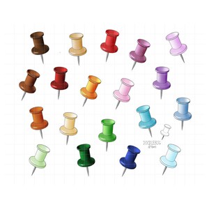 Push Pins Digital Planner Stickers GoodNotes Stickers | Etsy