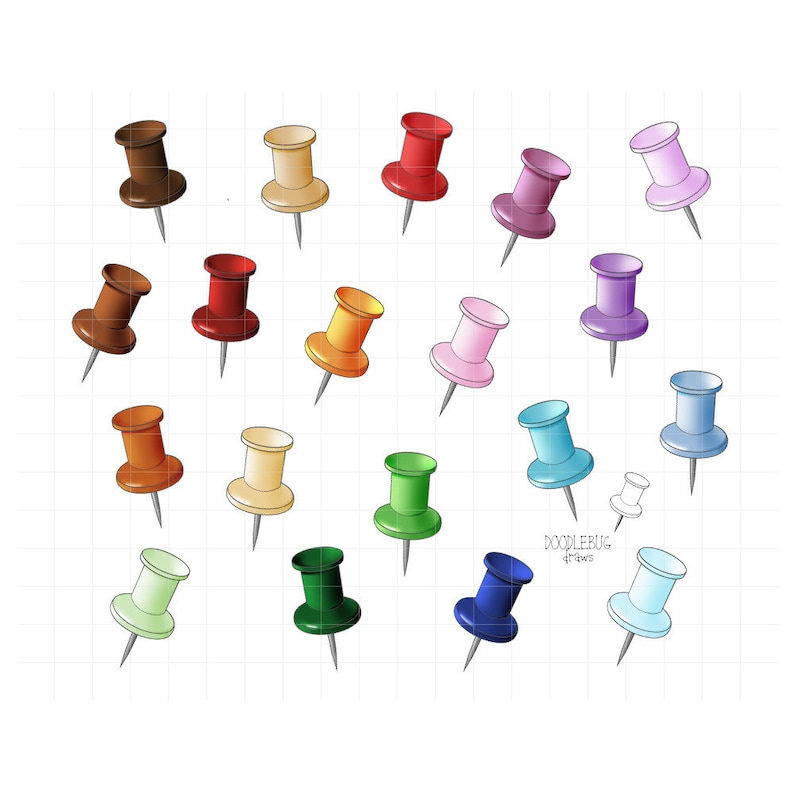 Push Pins Digital Planner Stickers GoodNotes Stickers | Etsy