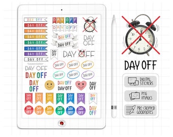 Planner Stickers Day Off - Etsy