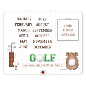 Golf Digital Planner Stickers - Sports Calendar Theme (goodnotes, PNG ...