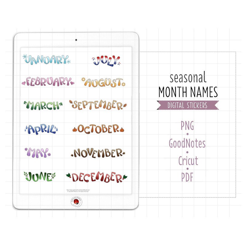 Month Scrapbook Headers - Etsy