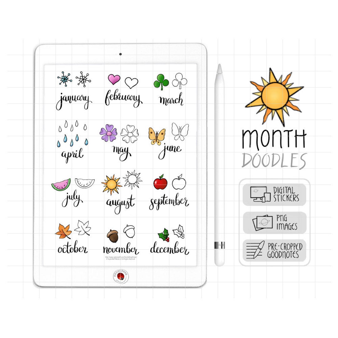 Month Names And Calendar Icons Digital Planner Stickers Etsy month-names-and-calendar-icons-digital-planner-stickers-etsy
