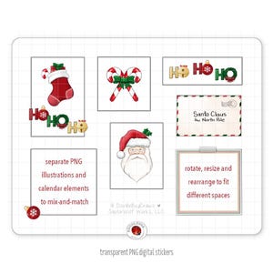 Christmas Digital Planner Stickers - North Pole December Calendar Theme ...