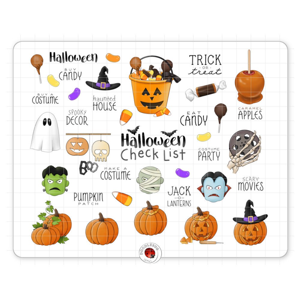 Halloween Checklist Digital Planner Stickers Goodnotes - Etsy