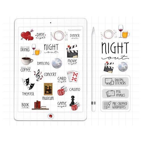 Game Night Digital Planner Stickers Goodnotes Stickers - Etsy