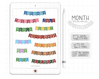 Monthly Calendar Clipart - Etsy