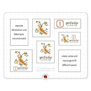 12 Days of Christmas Digital Planner Stickers, Goodnotes Stickers, Pre ...