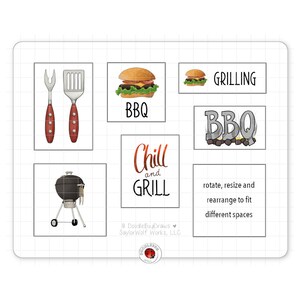 Cookout Digital Planner Stickers, Goodnotes Stickers, Pre-cropped PNG ...